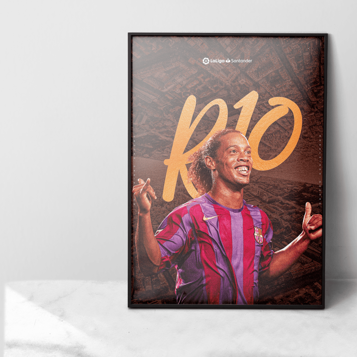 posterea.com | R10 X BARCELONA Football Poster At Posterea